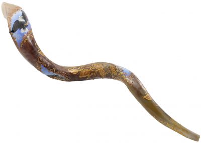 Order Today Hand Painted 'Biblical' Huge Yemenite Shofar | ProShofar.com