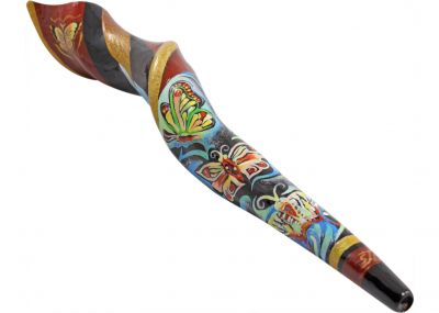 Shop for Hand-Painted Eland Shofar - Butterfly Motif | Visit ProShofar.com